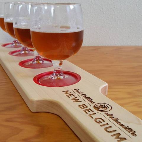 New Belgium Brewery Project 4- Flight Paddles - Tyler Morris Woodworking