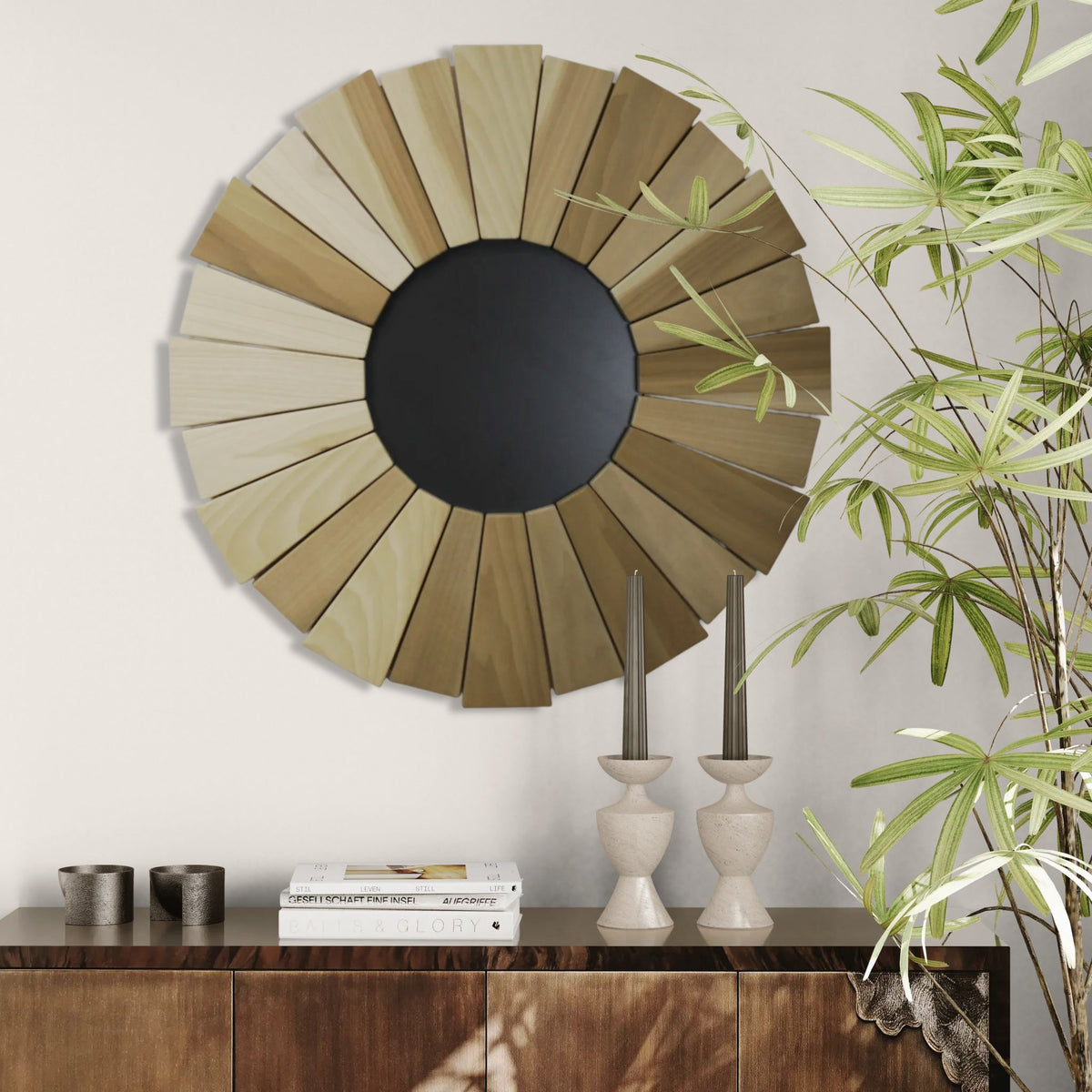 Unfinished Poplar Sunburst Mirror - Tyler Morris Woodworking