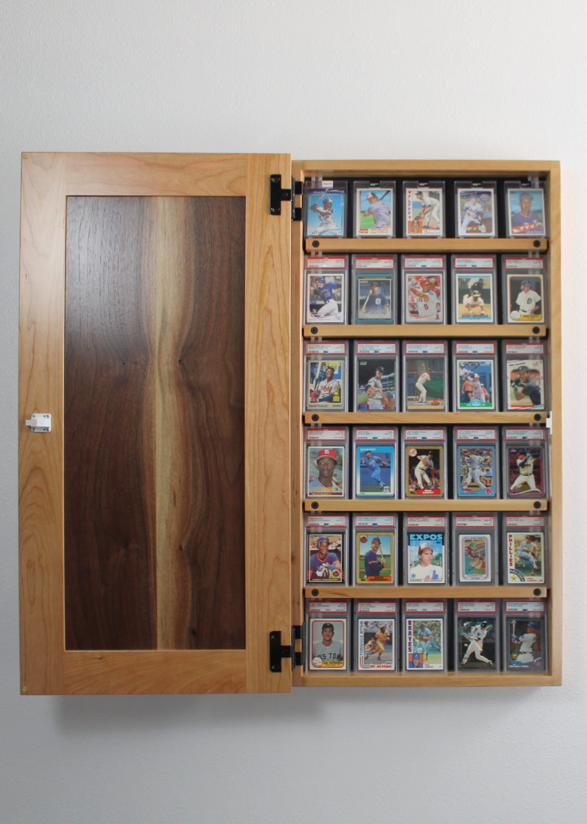 Card Display Cabinet with Adjustable Shelves - Tyler Morris Woodworking